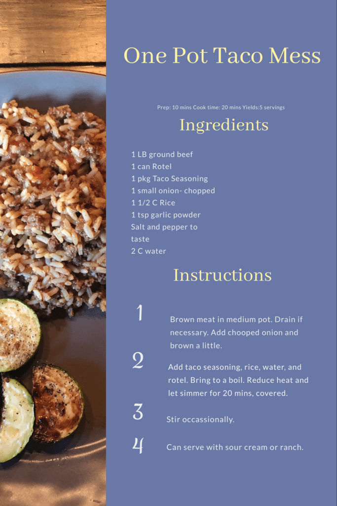 One Pot Taco Mess | Perfect for When You’re Low on Groceries – Life ...